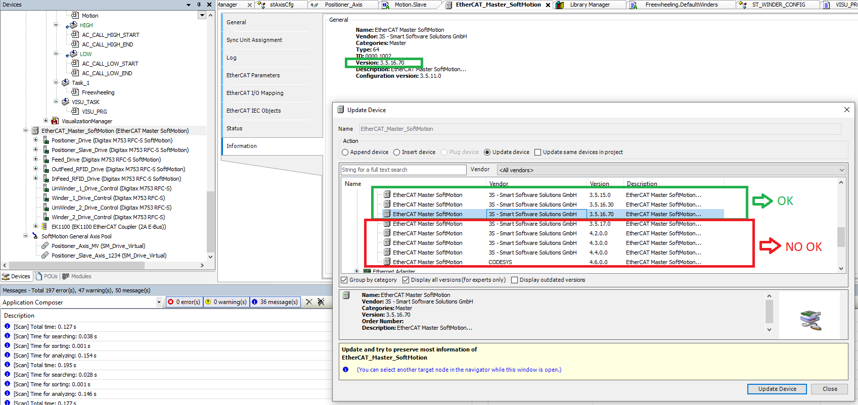 CODESYS Forge - CODESYS Forge / Talk / Engineering 🇬🇧: Problem Update new version Master ethercat